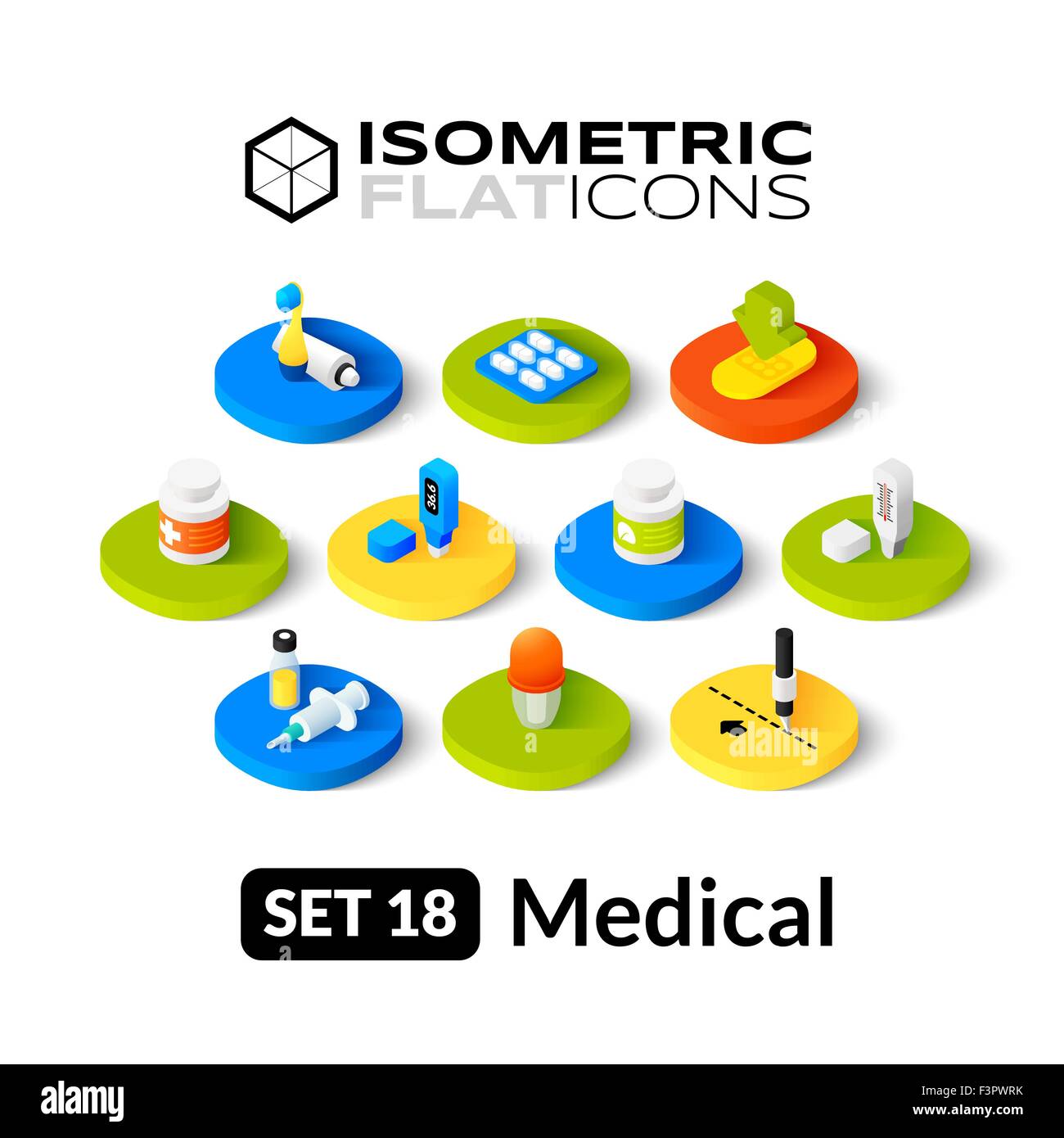 Isometric doctor icons Stock Vector Images - Alamy