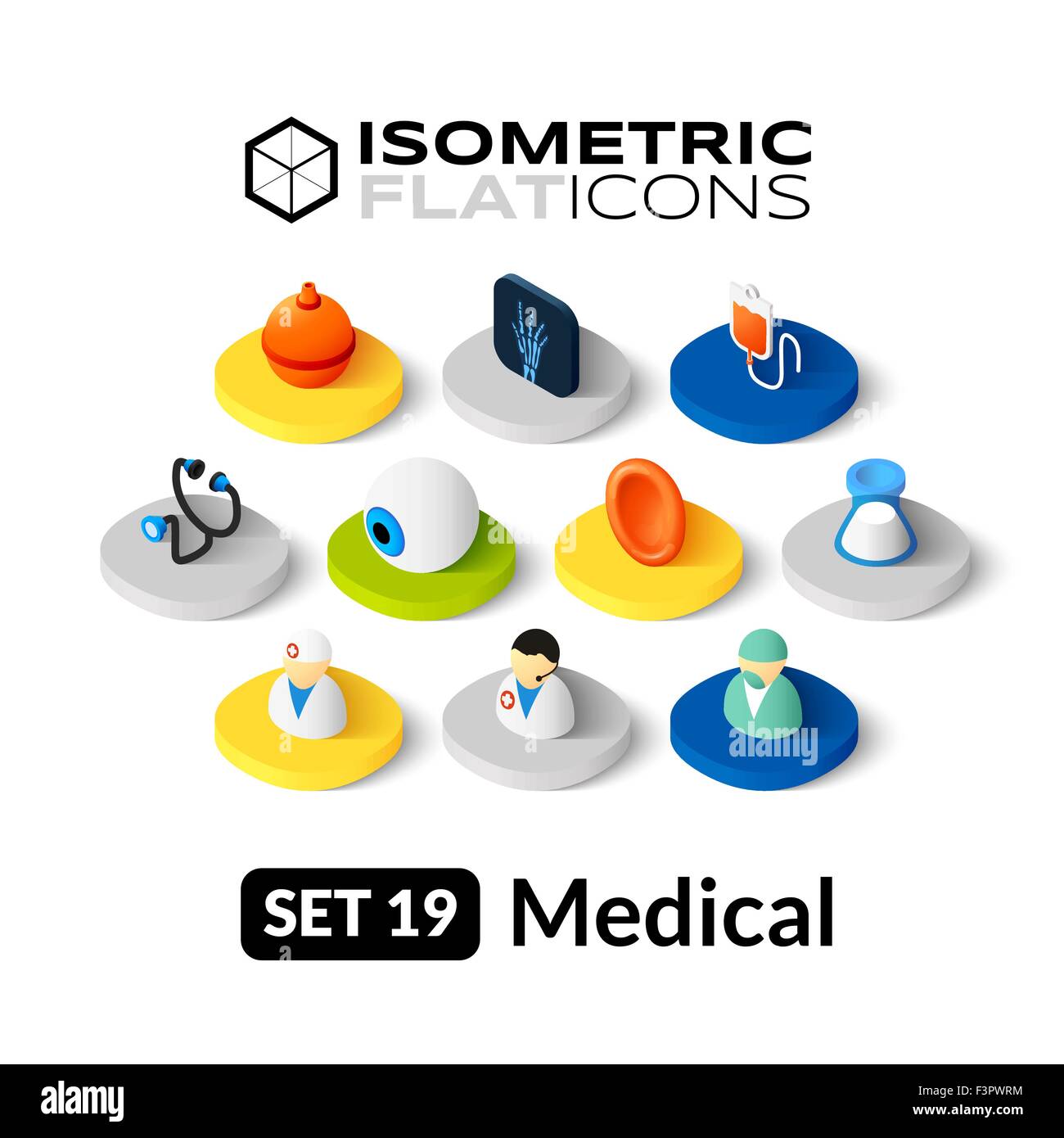 Isometric doctor icons hi-res stock photography and images - Alamy