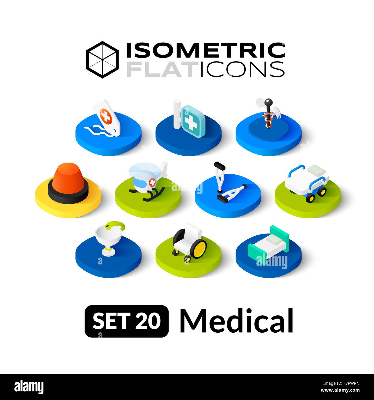 Isometric flat icons set 20 Stock Vector Image & Art - Alamy