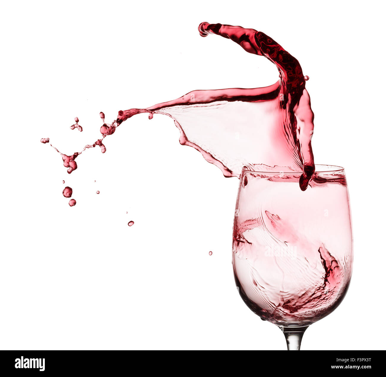 Red wine splash isolated on the white background Stock Photo - Alamy