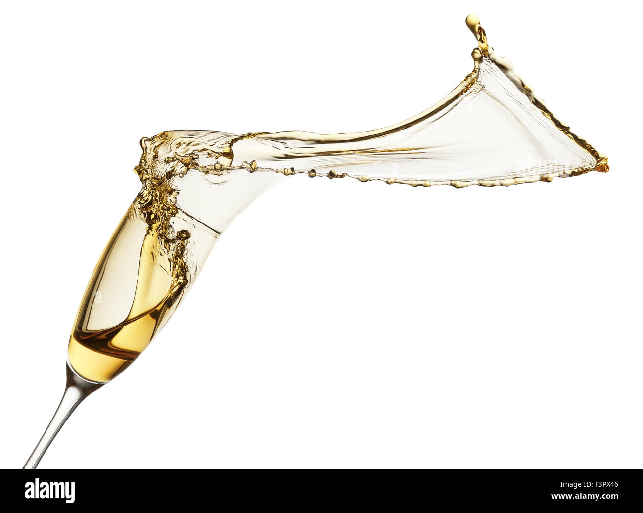 Glass champagne, white background Cut Out Stock Images & Pictures - Alamy