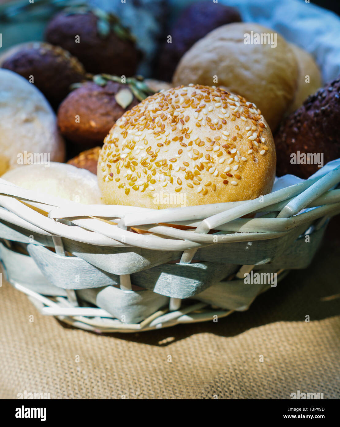 Assortment of freshly baked bread.Different types Stock Photo - Alamy