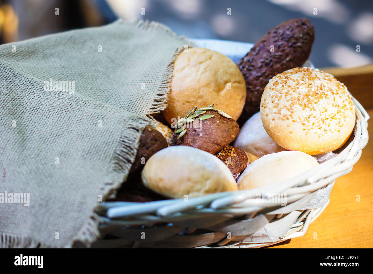 Assortment of freshly baked bread.Different types Stock Photo - Alamy
