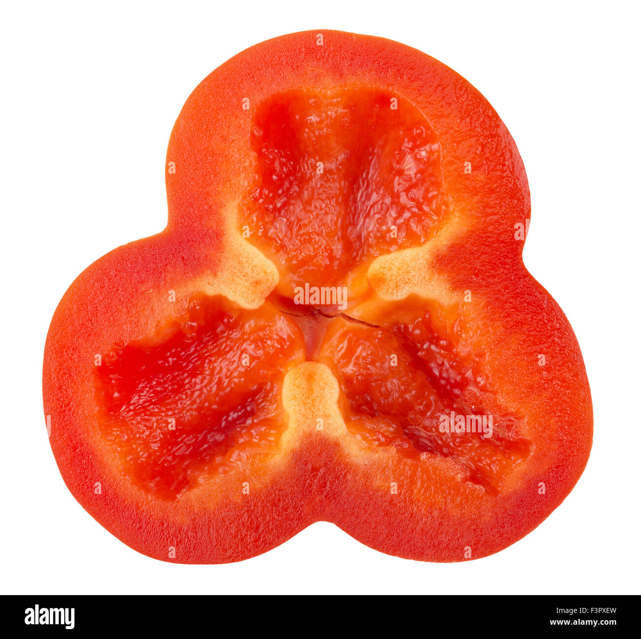 cut red pepper isolated on the white background Stock Photo - Alamy