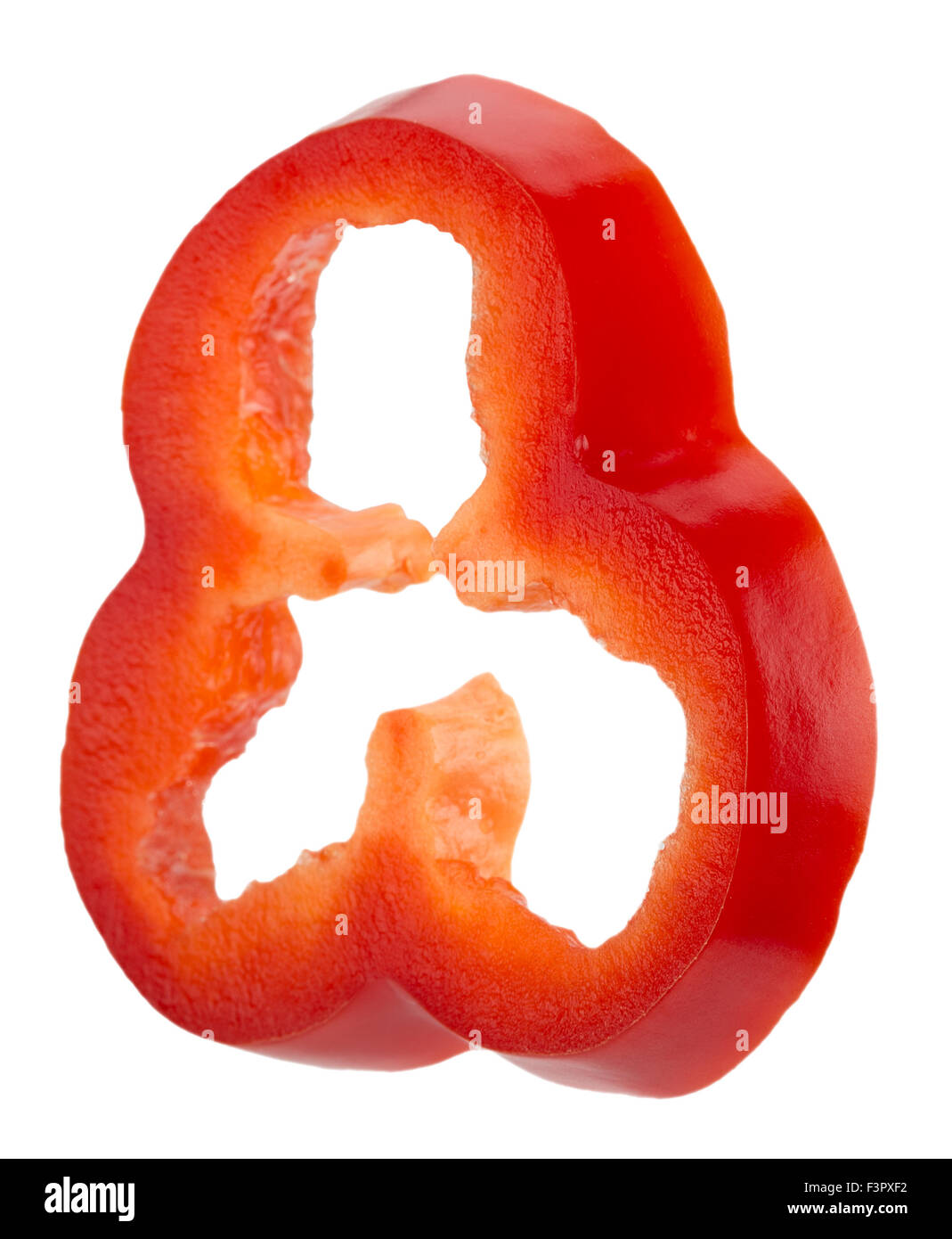 red pepper slice isolated on the white background Stock Photo - Alamy
