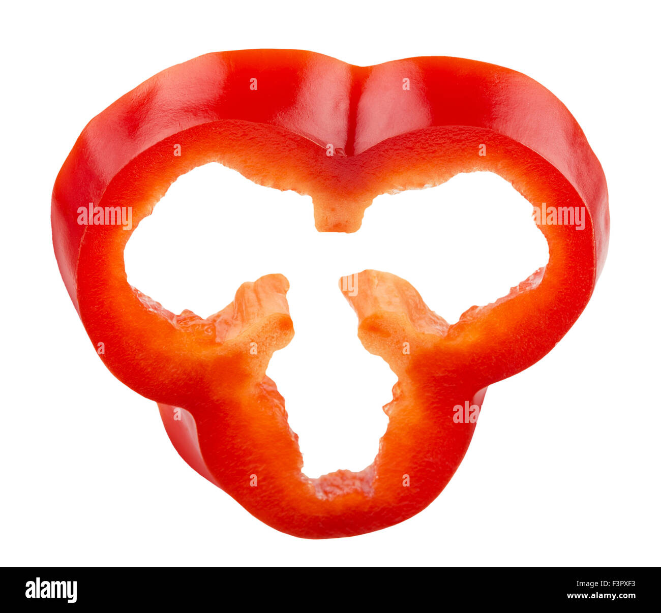 red pepper slice isolated on the white background Stock Photo - Alamy