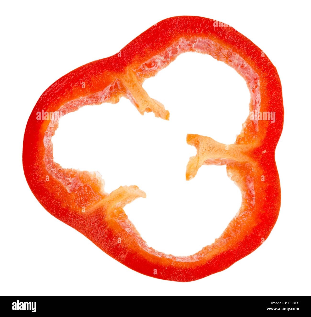 red pepper slice isolated on the white background Stock Photo - Alamy