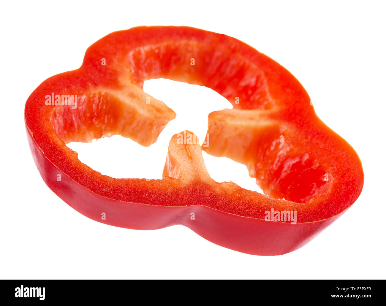 red pepper slice isolated on the white background Stock Photo - Alamy