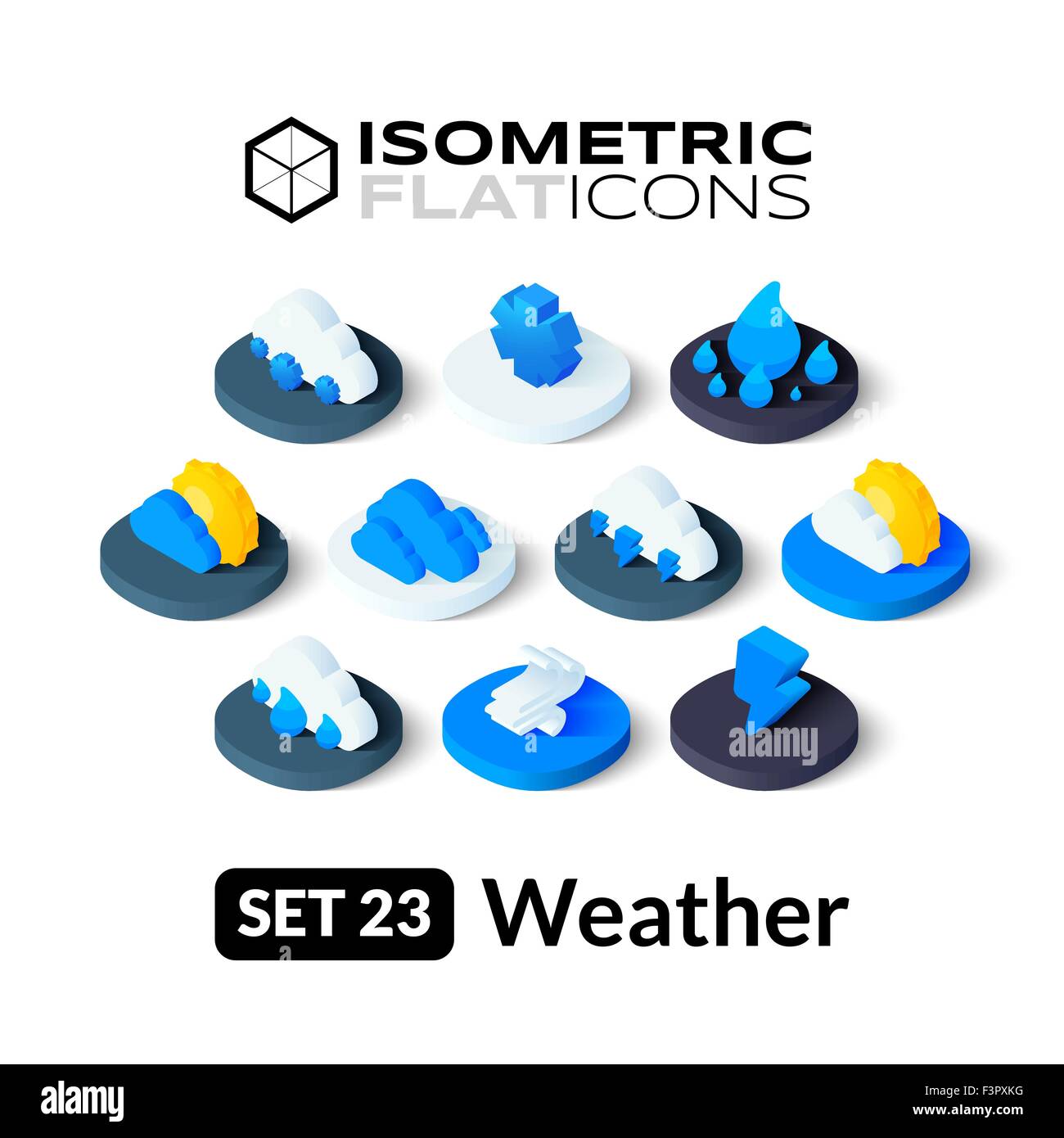 Isometric flat icons set 23 Stock Vector Image & Art - Alamy