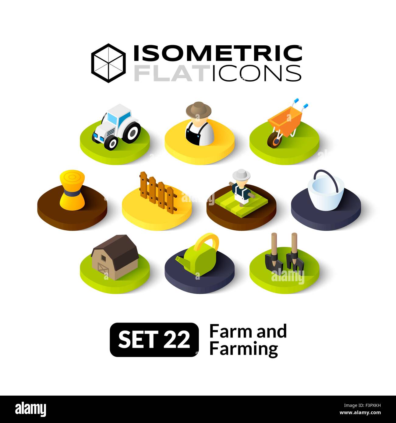 Isometric flat icons set 22 Stock Vector Image & Art - Alamy