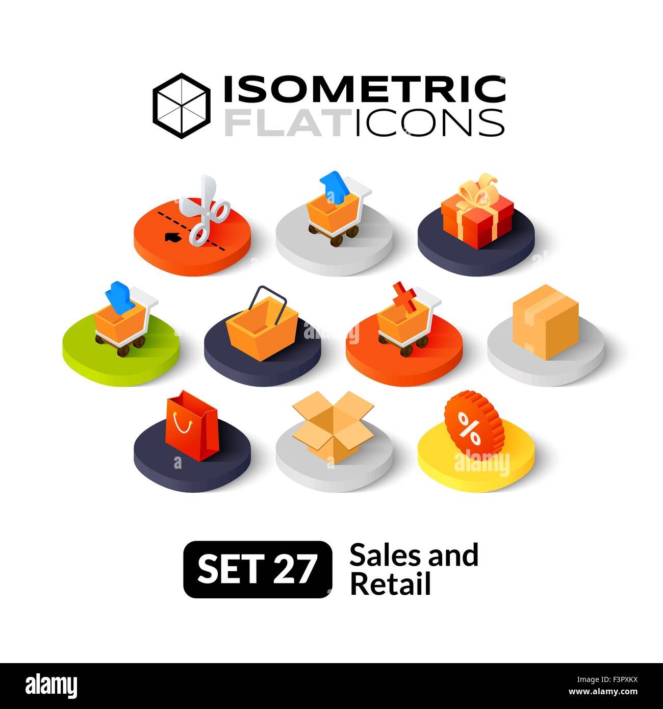 Isometric flat icons set 27 Stock Vector Image & Art - Alamy