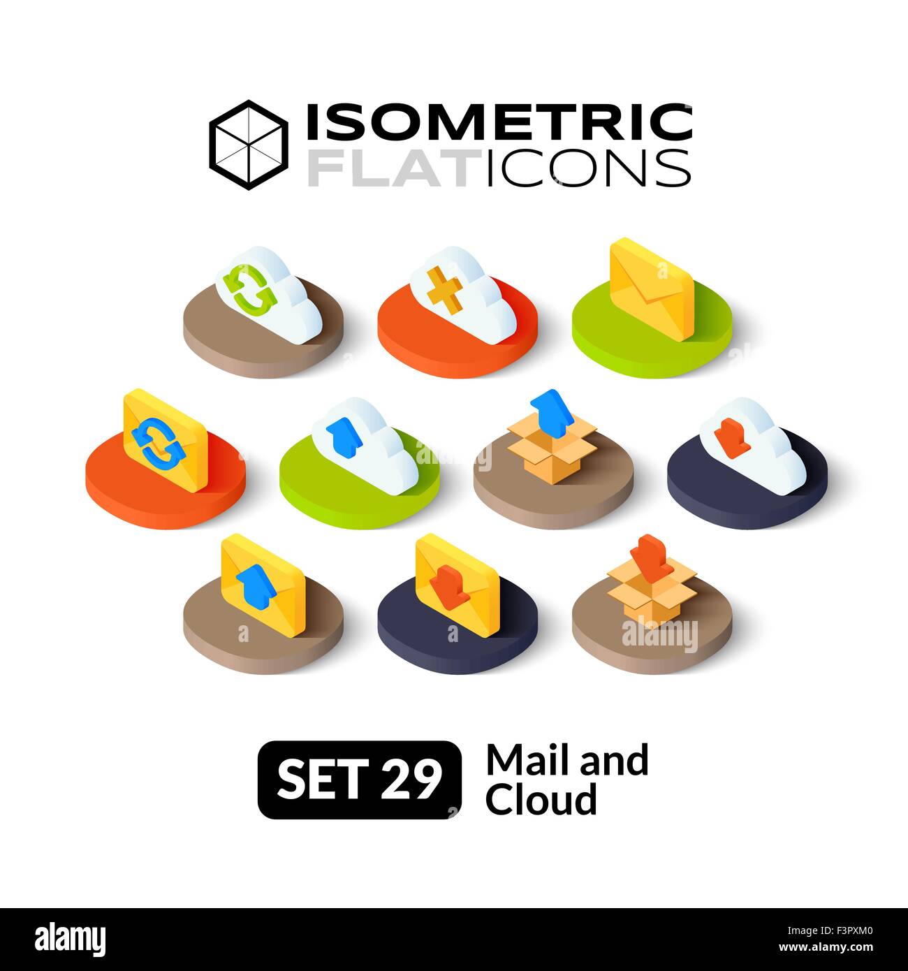 Isometric flat icons set 29 Stock Vector Image & Art - Alamy