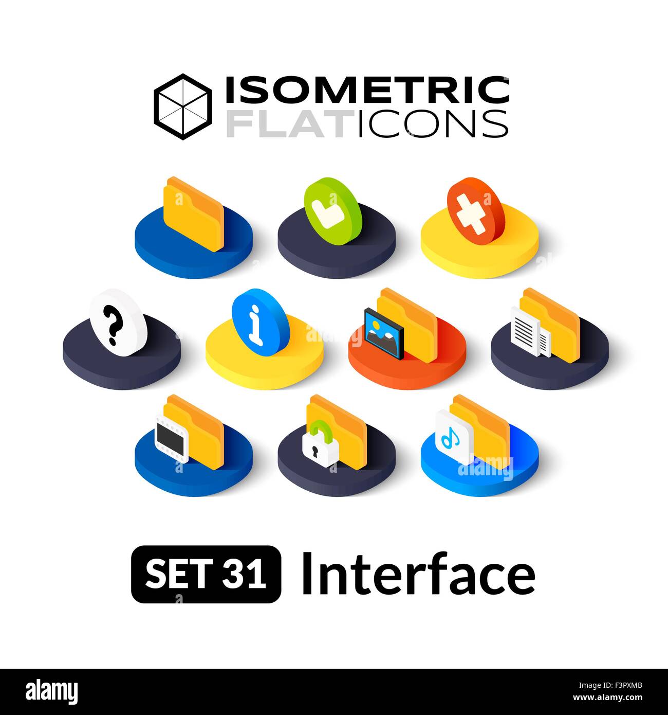 Isometric flat icons set 31 Stock Vector Image & Art - Alamy