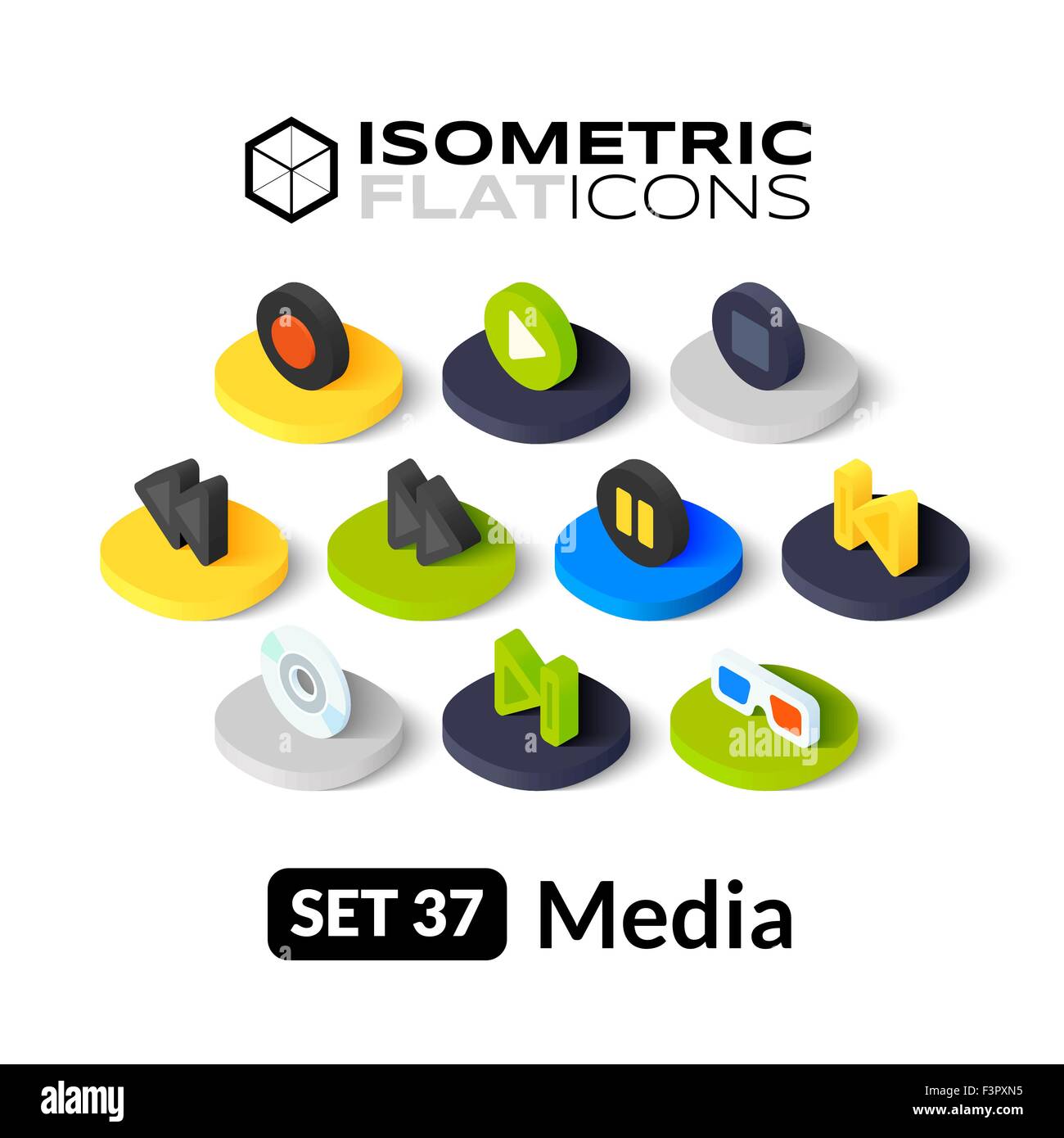 Isometric flat icons set 37 Stock Vector Image & Art - Alamy