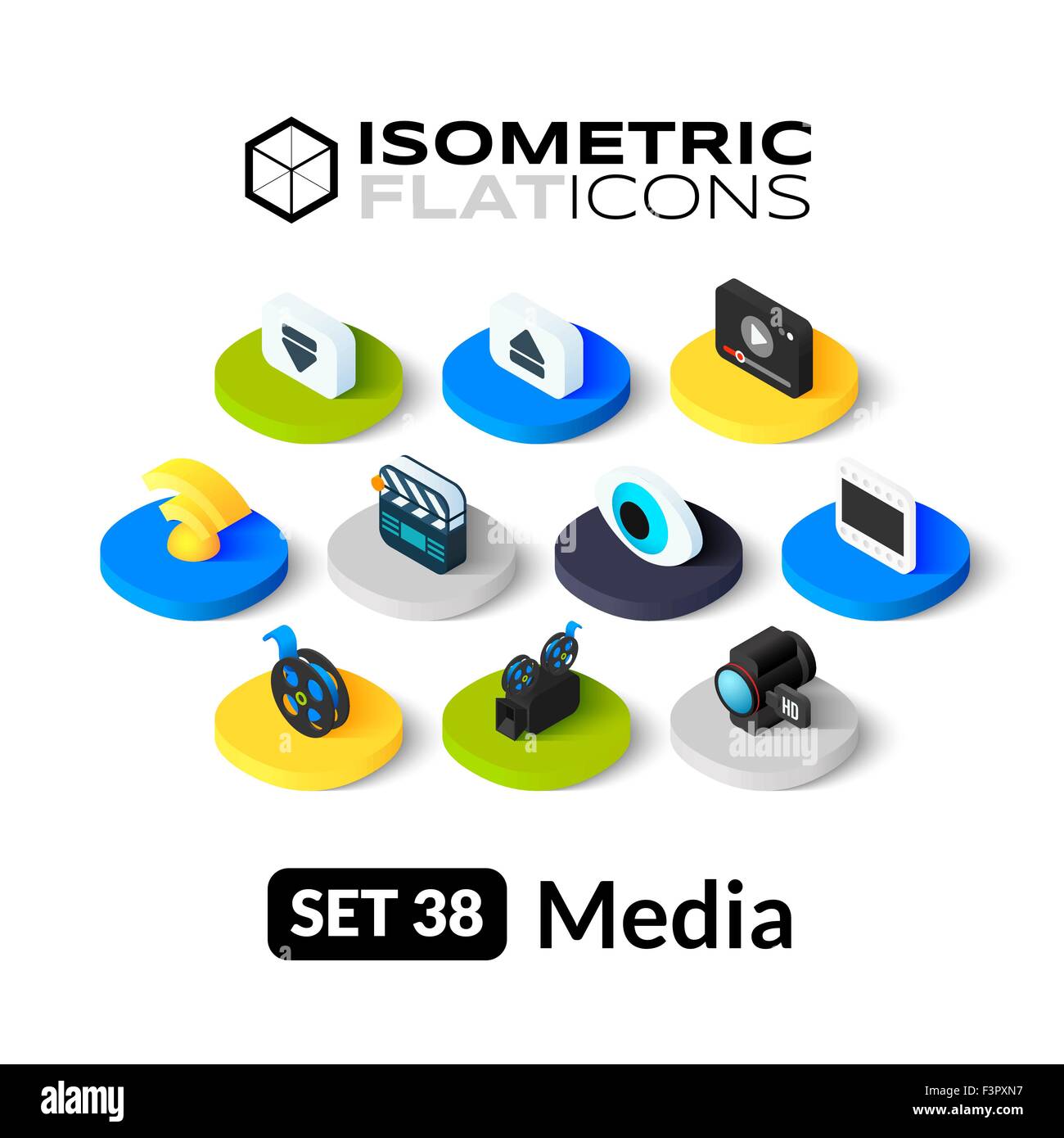 Isometric flat icons set 38 Stock Vector Image & Art - Alamy