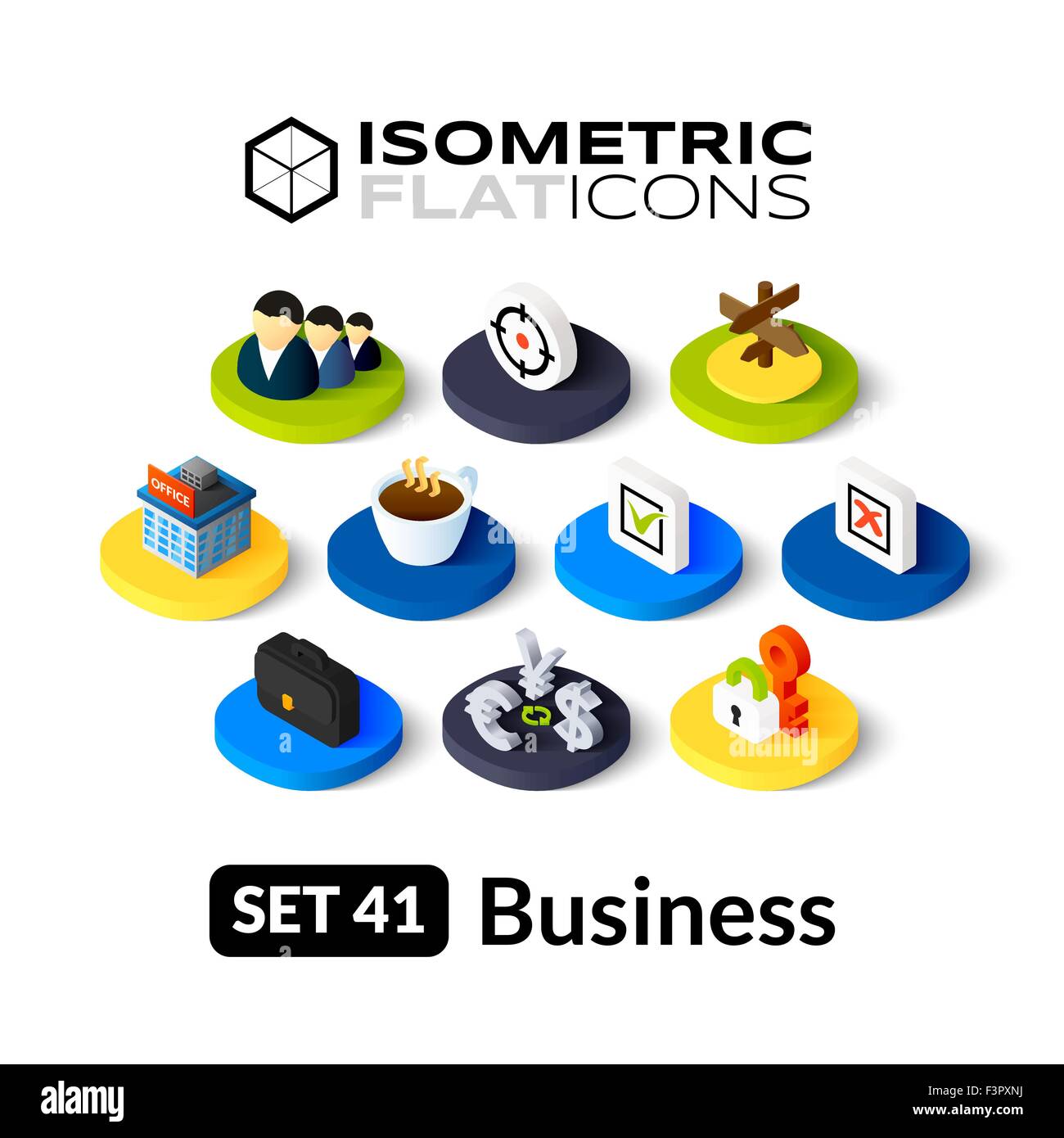 Isometric 3d icons work hi-res stock photography and images - Alamy