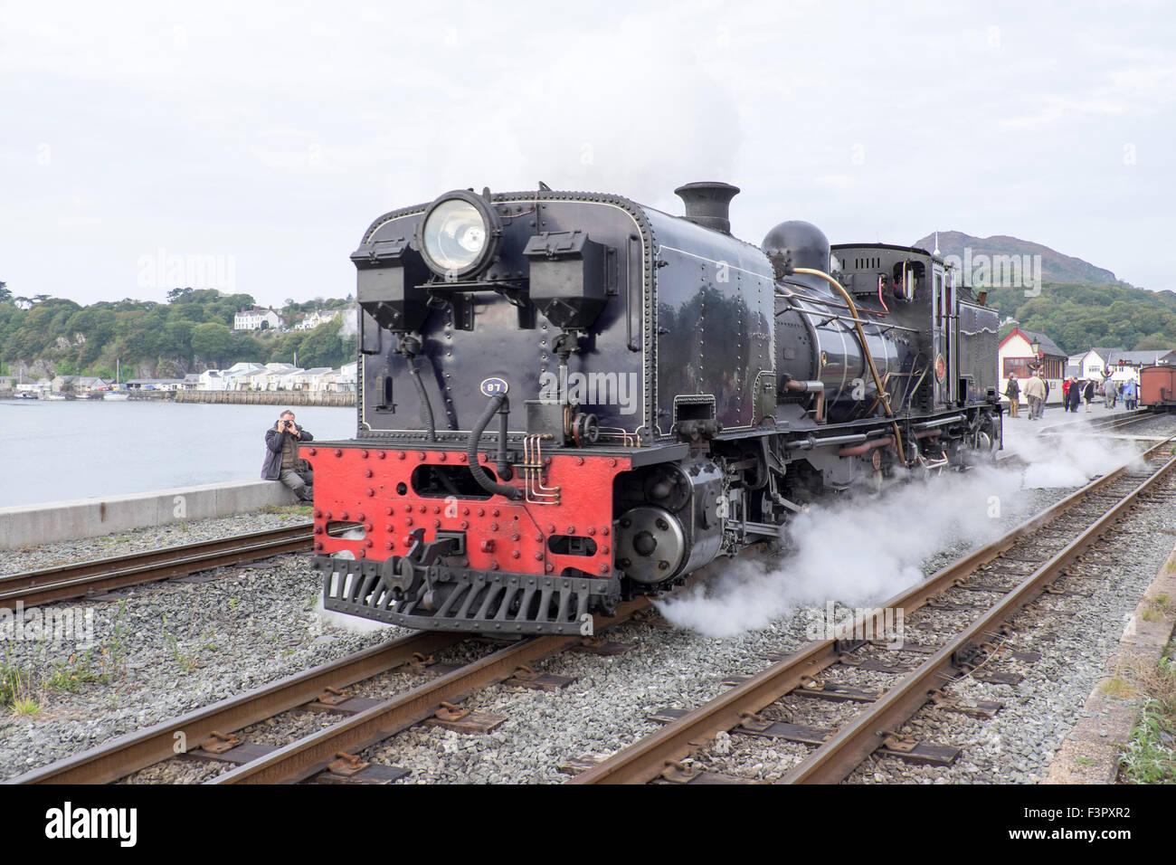Steam Engines await there trains on the Welsh Heritage and Ffestiniog ...