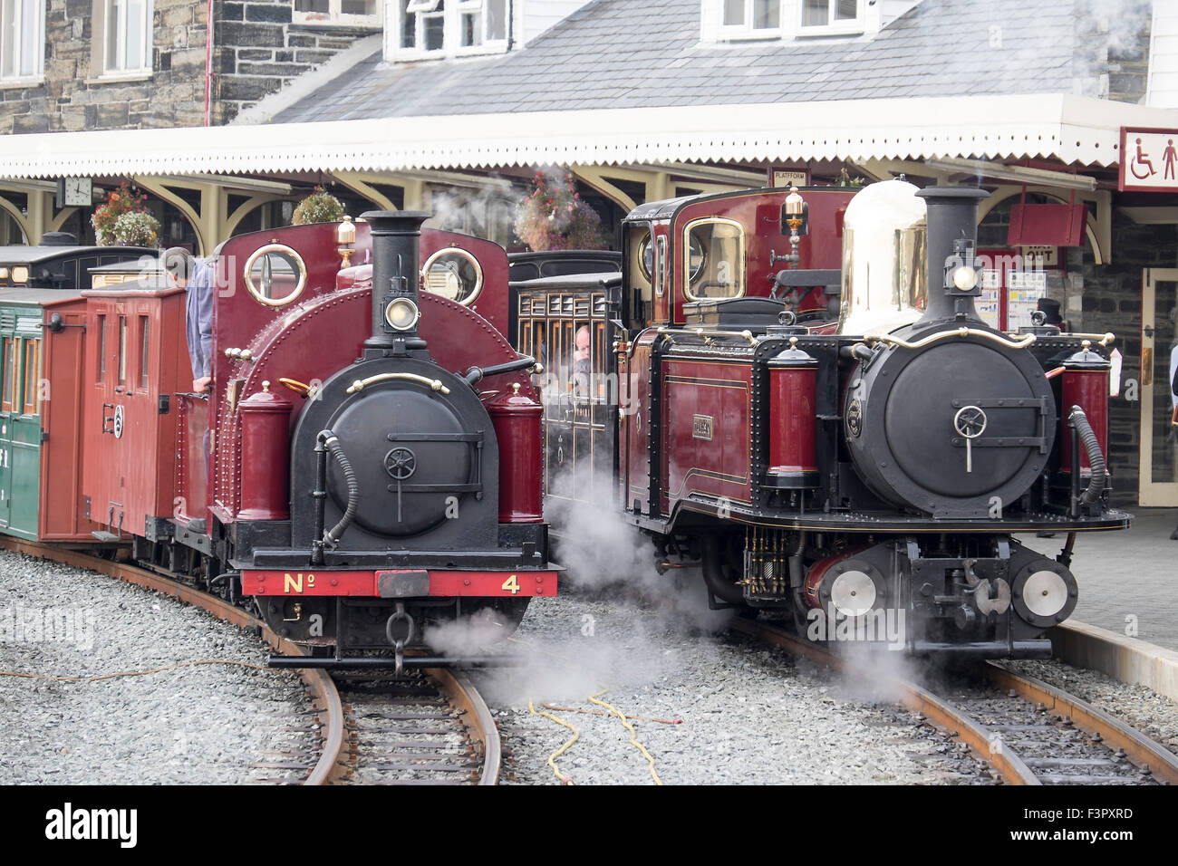 Steam Engines await there trains on the Welsh Heritage and Ffestiniog ...