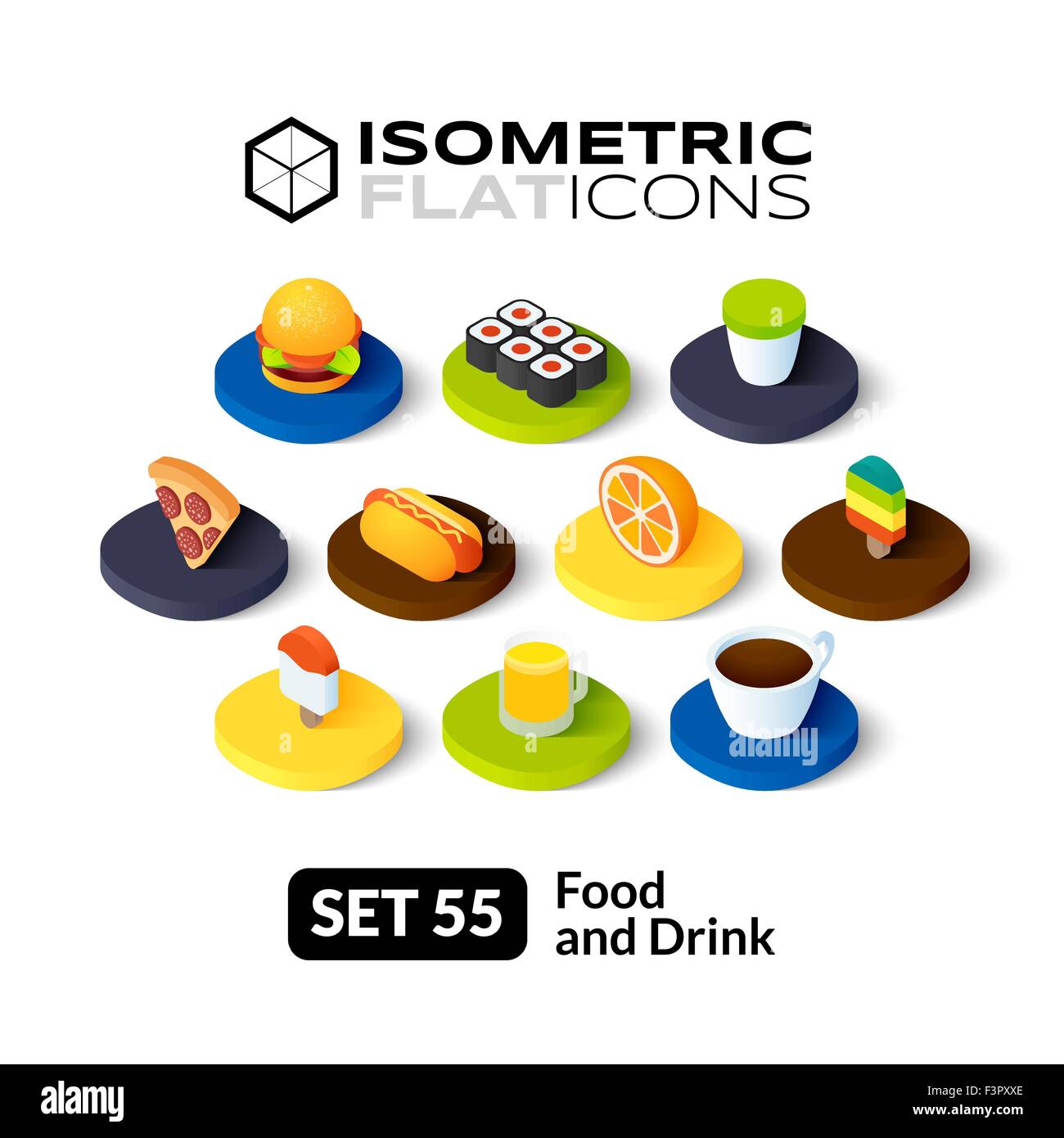 Isometric flat icons set 55 Stock Vector Image & Art - Alamy