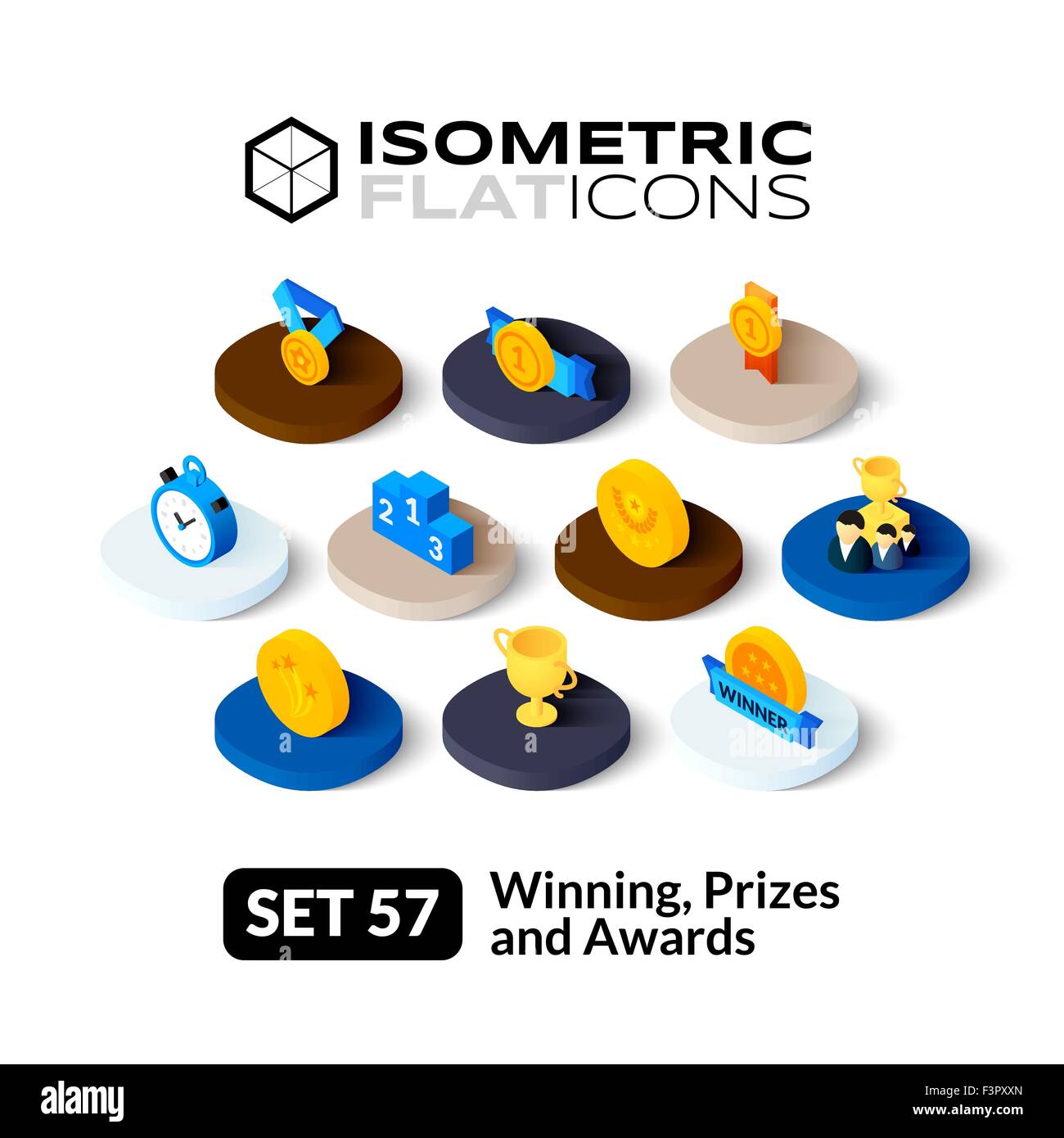 Isometric flat icons set 57 Stock Vector Image & Art - Alamy