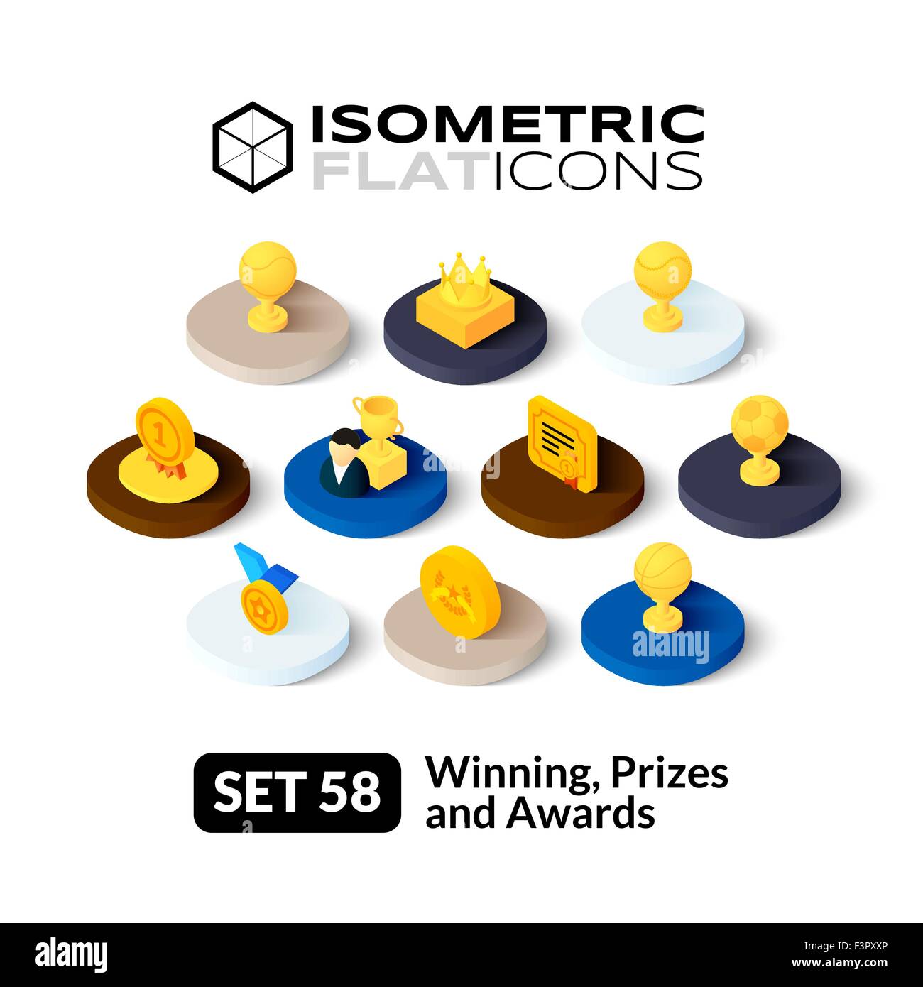 Isometric flat icons set 58 Stock Vector Image & Art - Alamy