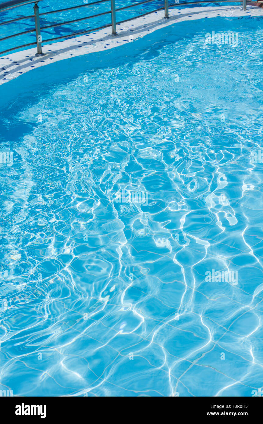 Blue swimming pool rippled water detail Stock Photo - Alamy