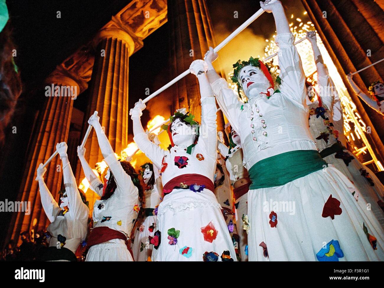The Beltane Fire Festival at Calton Hill Edinburgh Scotland Stock Photo ...