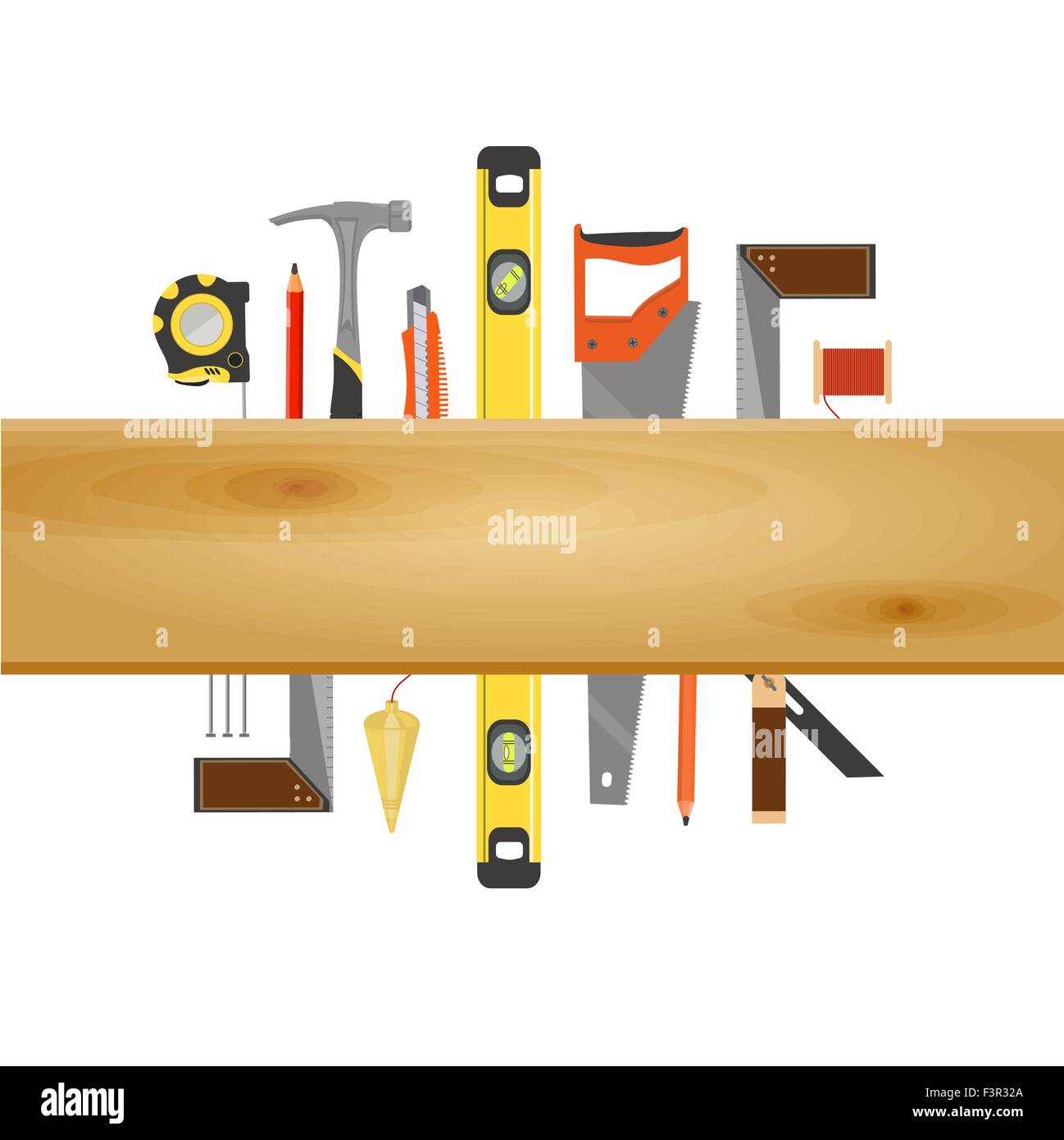 Carpenter Tool Flat Banner Stock Vector Image & Art - Alamy