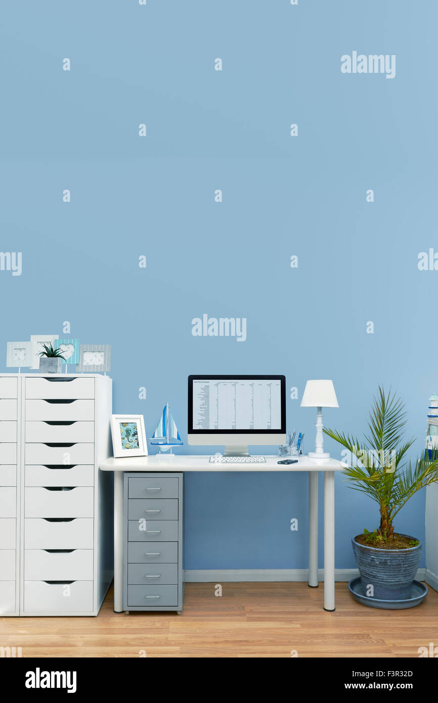 Home and Business office interior set up with a mobile phone and ...