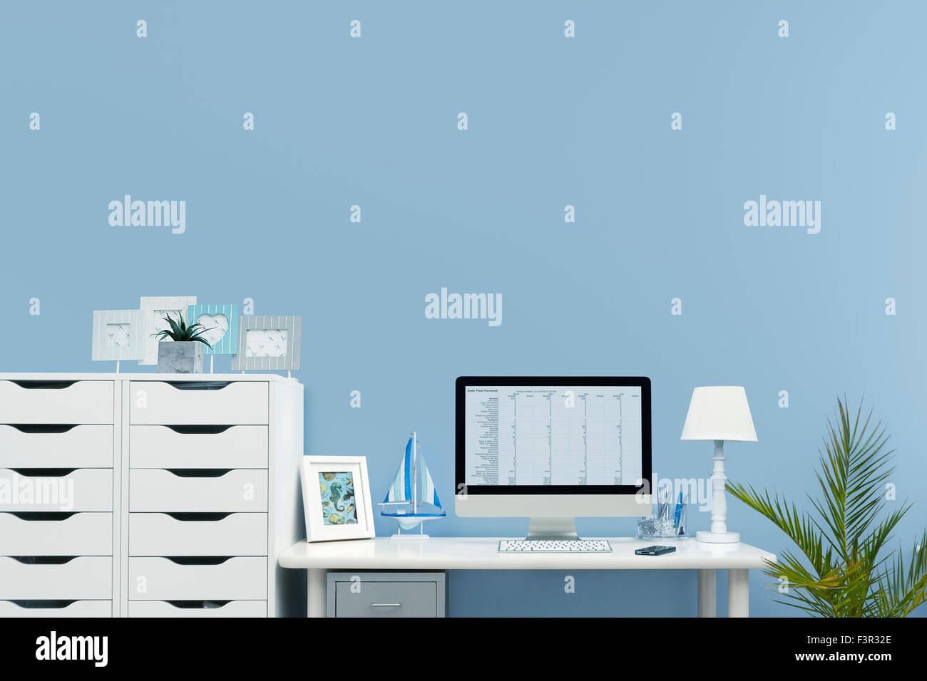 Home and Business office interior set up with a mobile phone and ...