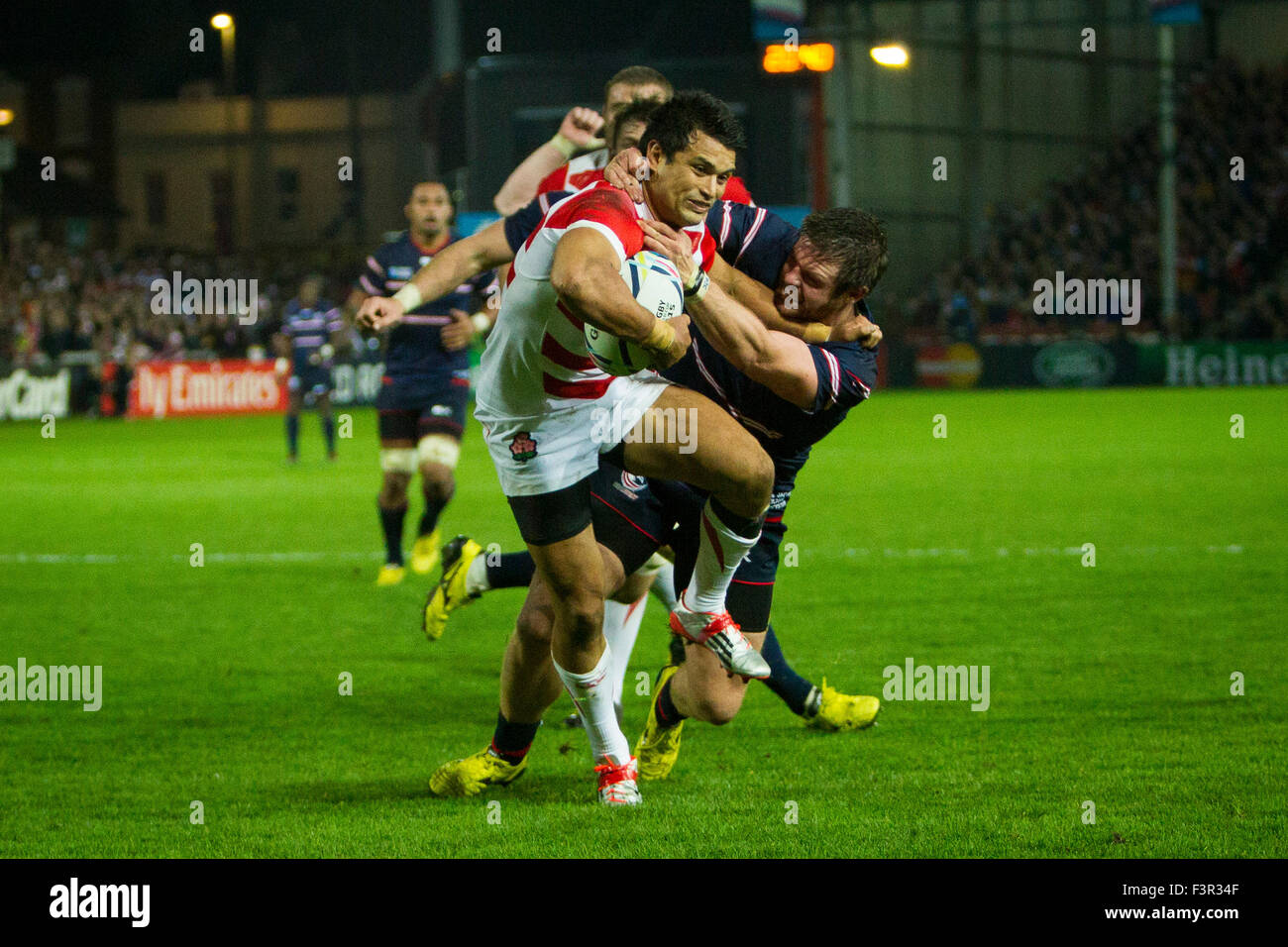Kingsholm Stadium, Gloucester, UK. 11th Oct, 2015. Rugby World Cup. USA ...