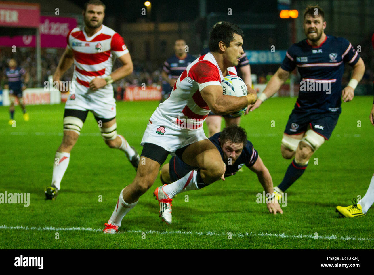 Kingsholm Stadium, Gloucester, UK. 11th Oct, 2015. Rugby World Cup. USA ...