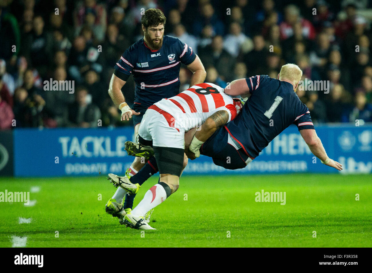 Kingsholm Stadium, Gloucester, UK. 11th Oct, 2015. Rugby World Cup. USA ...