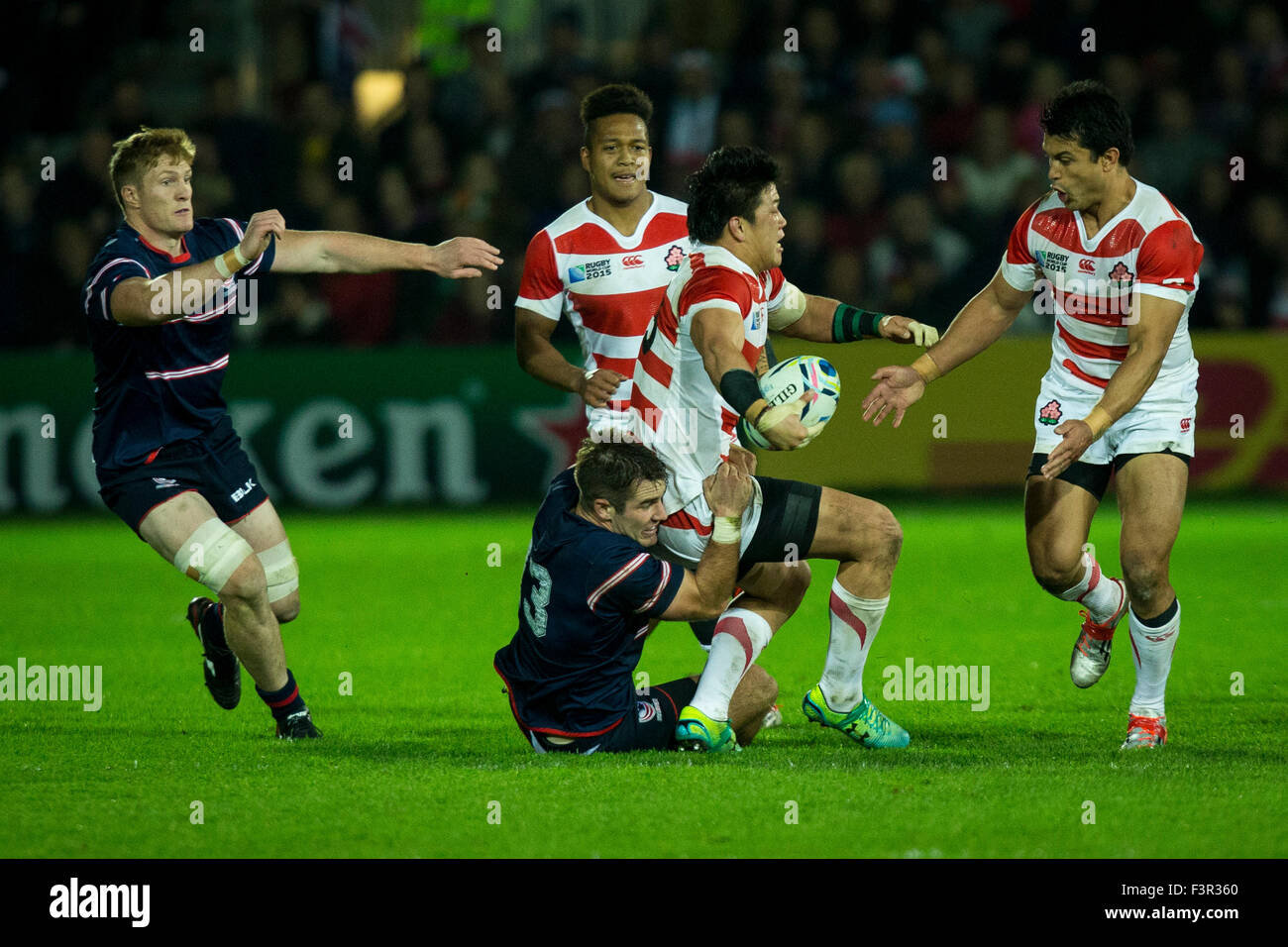 Kingsholm Stadium, Gloucester, UK. 11th Oct, 2015. Rugby World Cup. USA ...