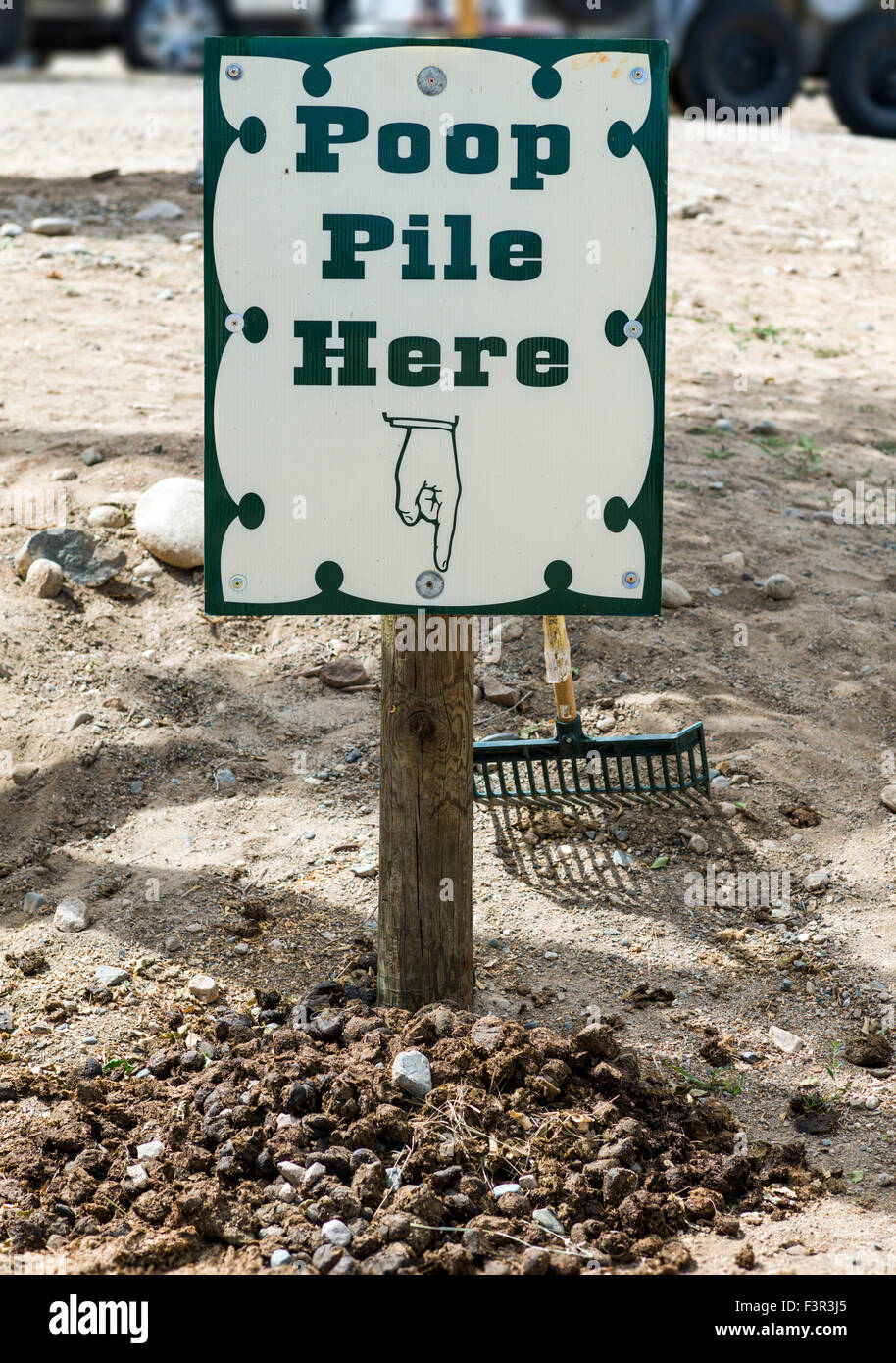 Sign reading "Poop Pile Here" Chaffee County Fair & Rodeo, Salida ...