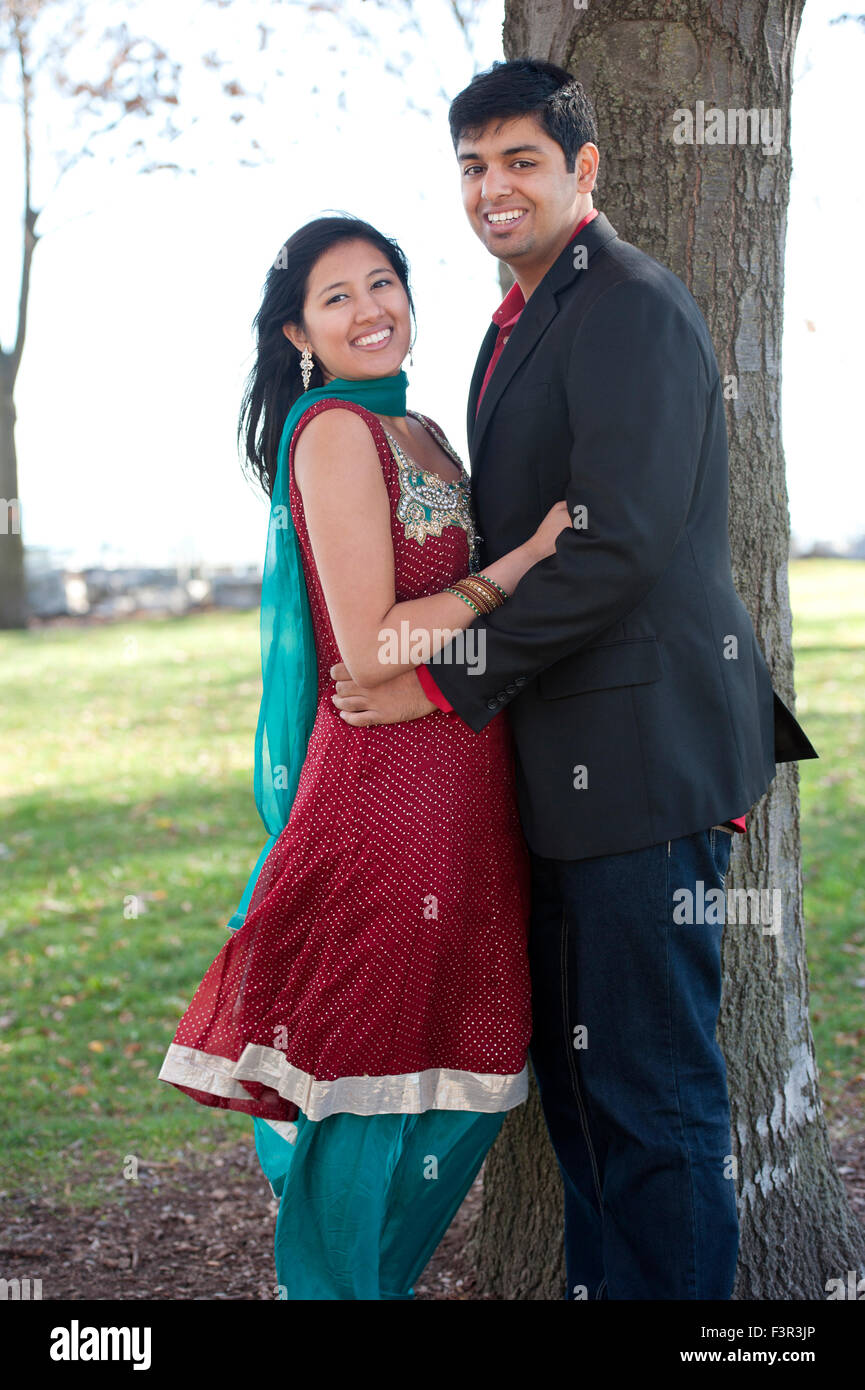 Young Happy Indian Couple Stock Photo - Alamy