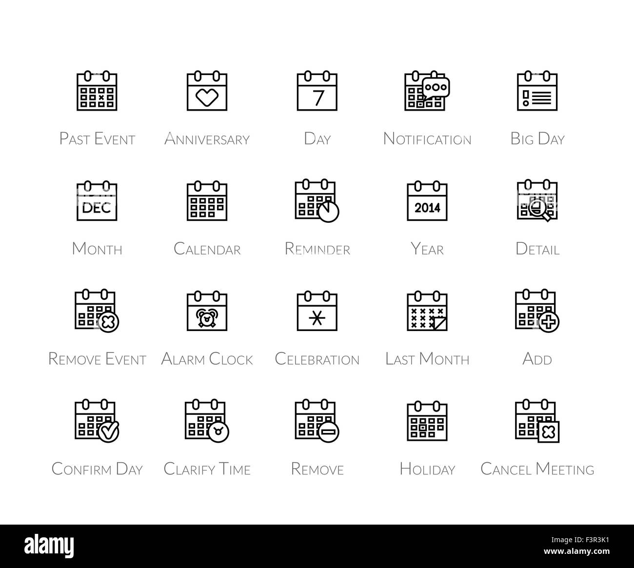 Cancel outline flat icons Stock Vector Images - Alamy