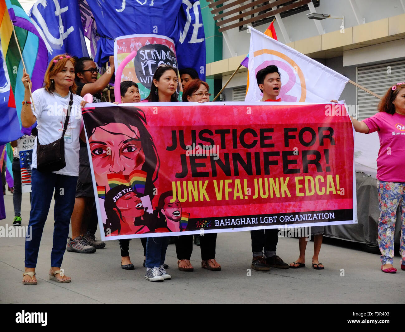 Makati City, Philippines. 11th Oct, 2015. A group of supporters from ...