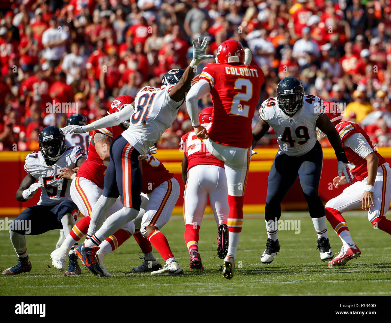 Kansas City, Missouri, USA. 11th Oct, 2015. Chicago Bears wide receiver ...