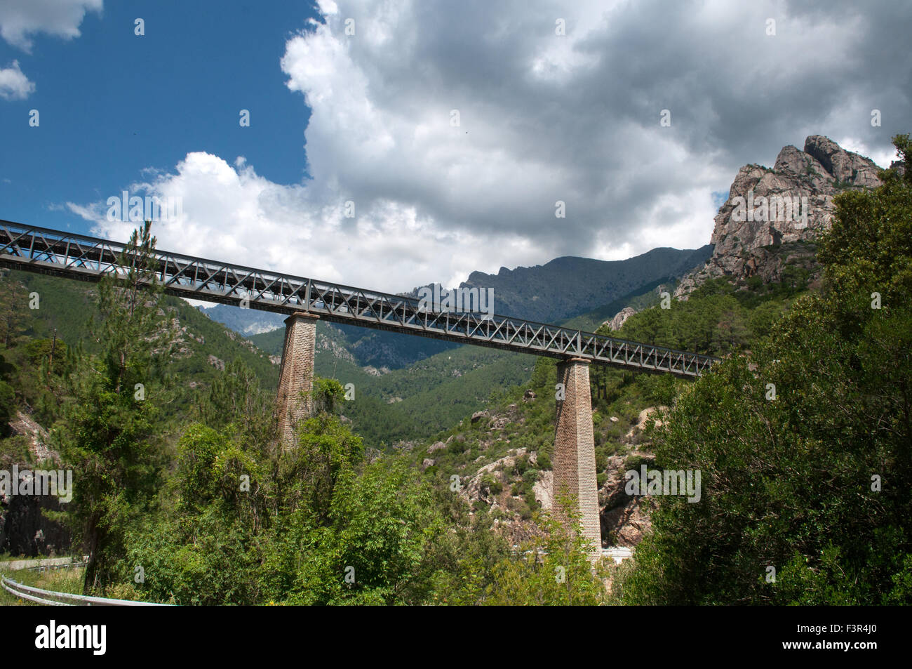 Ponte du Vecchio, rail bridge by Gustave Eiffel, near Vivario on ...