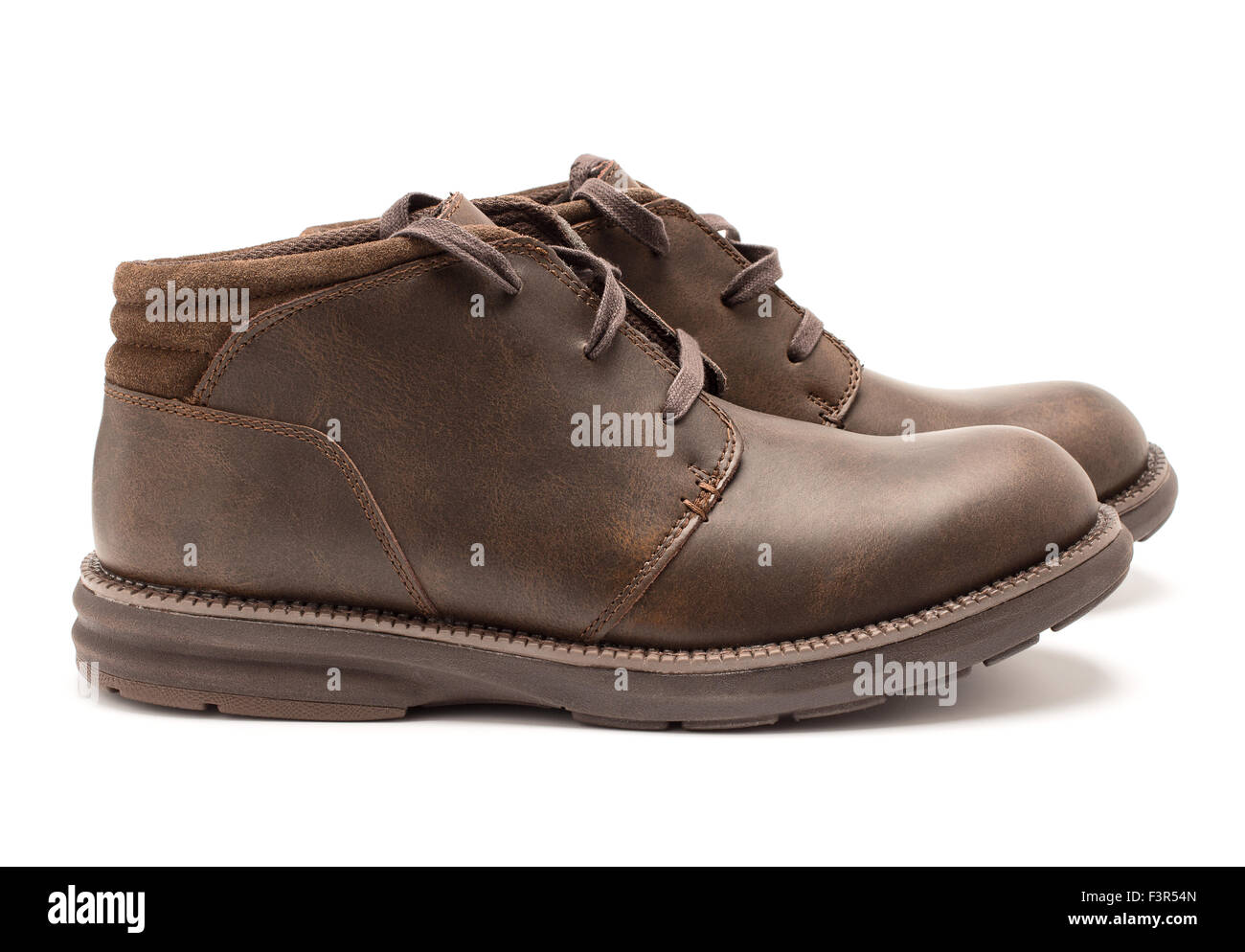 Old brown work boots hi-res stock photography and images - Alamy