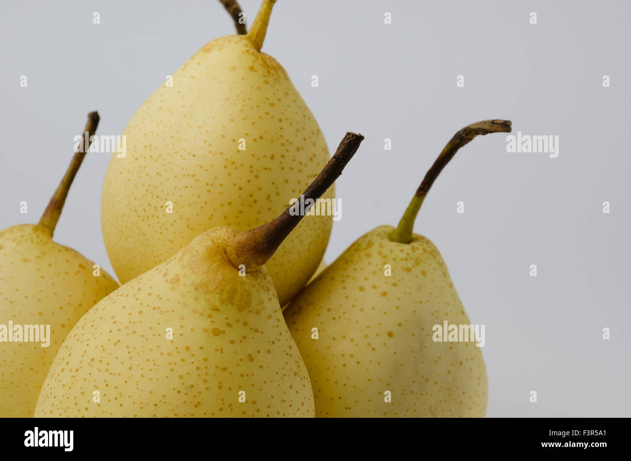 Fresh Chinese Pear On White Background Stock Photo - Alamy