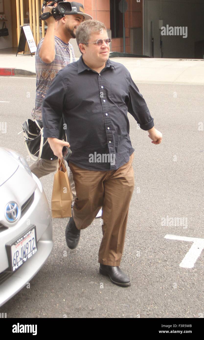 American stand-up comedian, Patton Oswalt goes shopping in Beverly ...