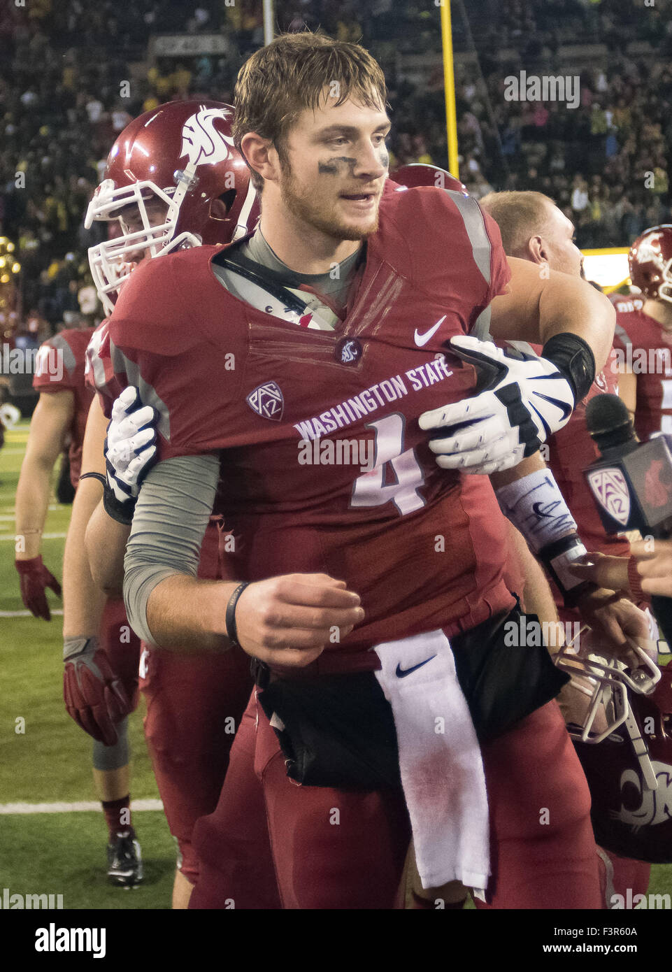 Double Overtime. 10th Oct, 2015. Washington State quarterback Luke Falk ...