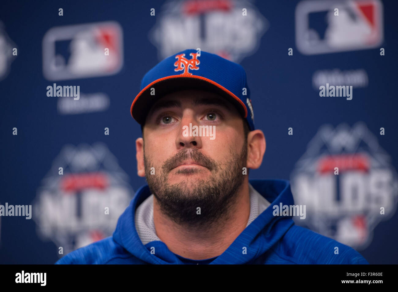 New York, NY, USA. 11th Oct, 2015. New York Mets starting pitcher MATT ...