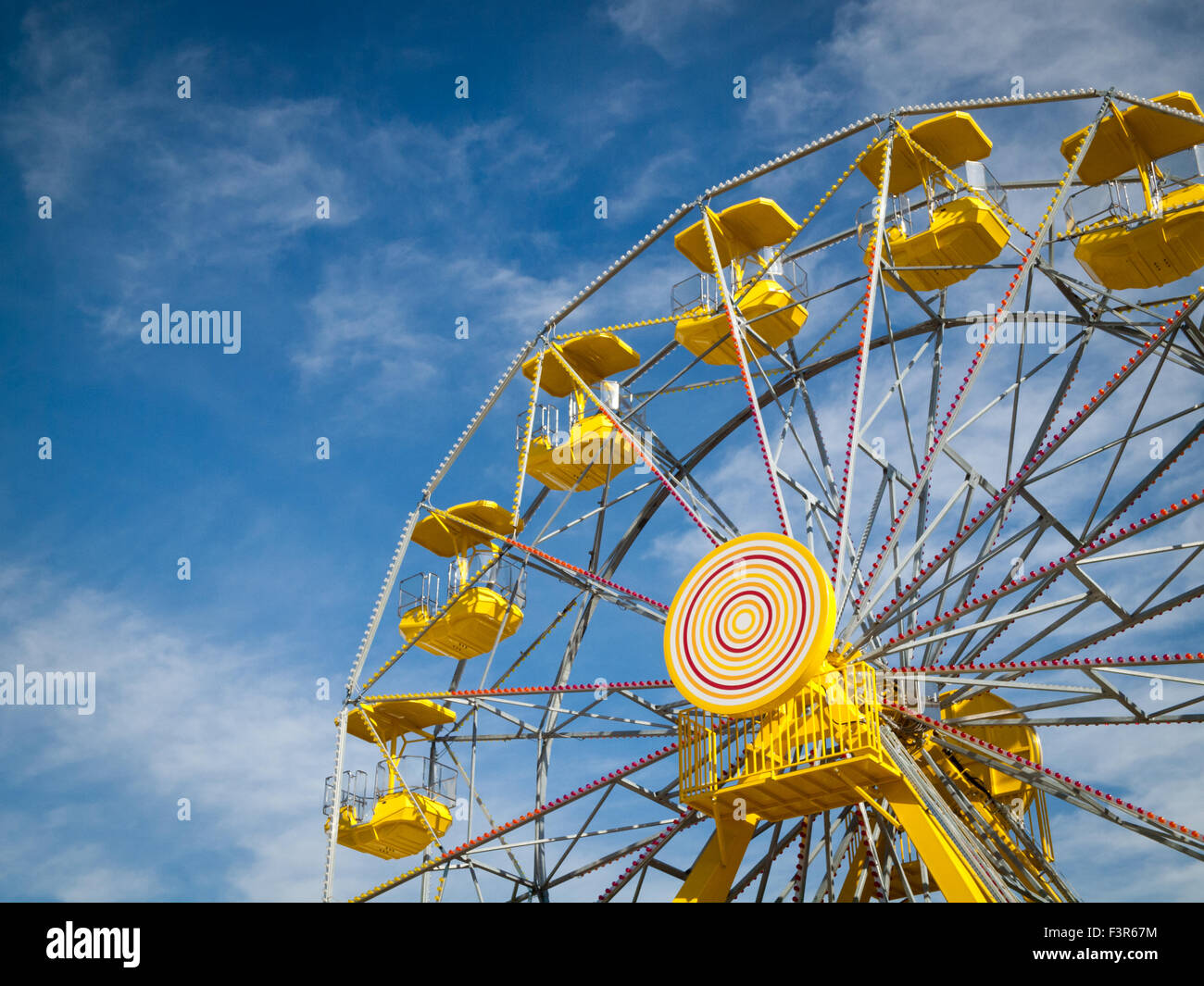 The yellow ferris wheel at the PotashCorp Playland at Kinsmen Park in ...