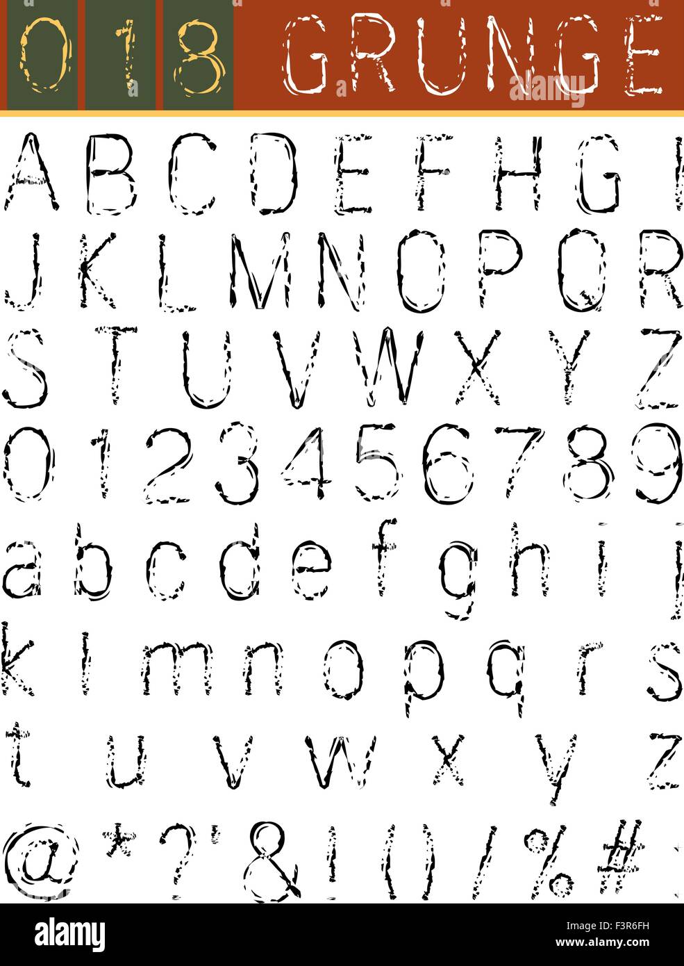 Grunge Alphabet, Font Set Vector Art Stock Vector Image & Art - Alamy