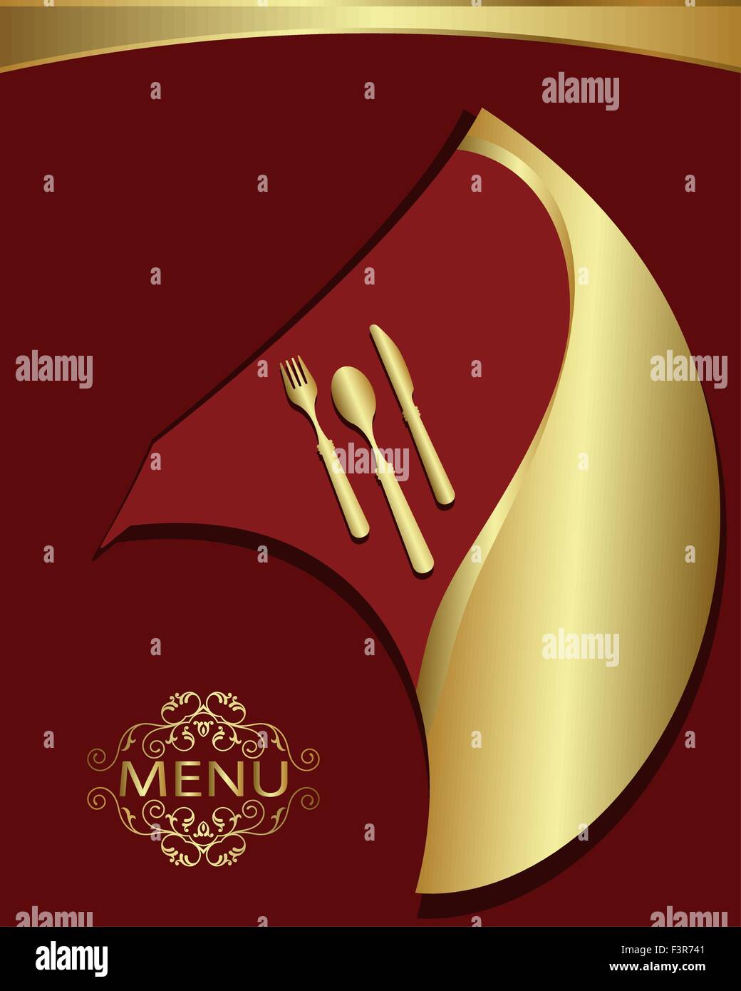 Menu Card Design Template Vector Art Stock Vector Image & Art - Alamy