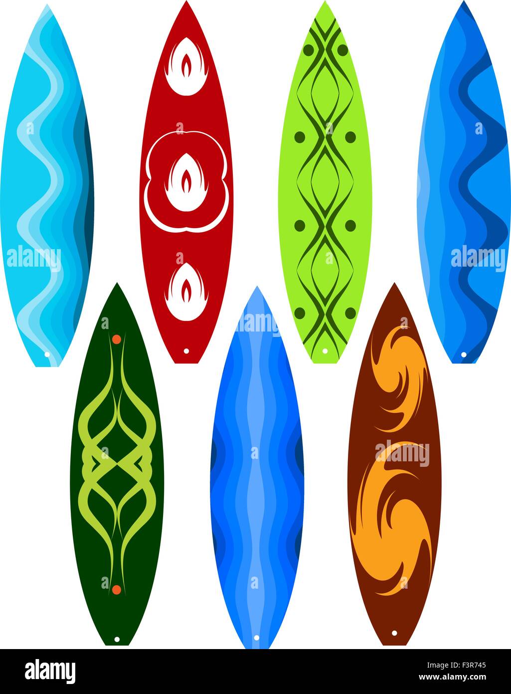 Surf Board Graphics, Stripe : Vinyl Ready Vector Art Stock Vector Image ...
