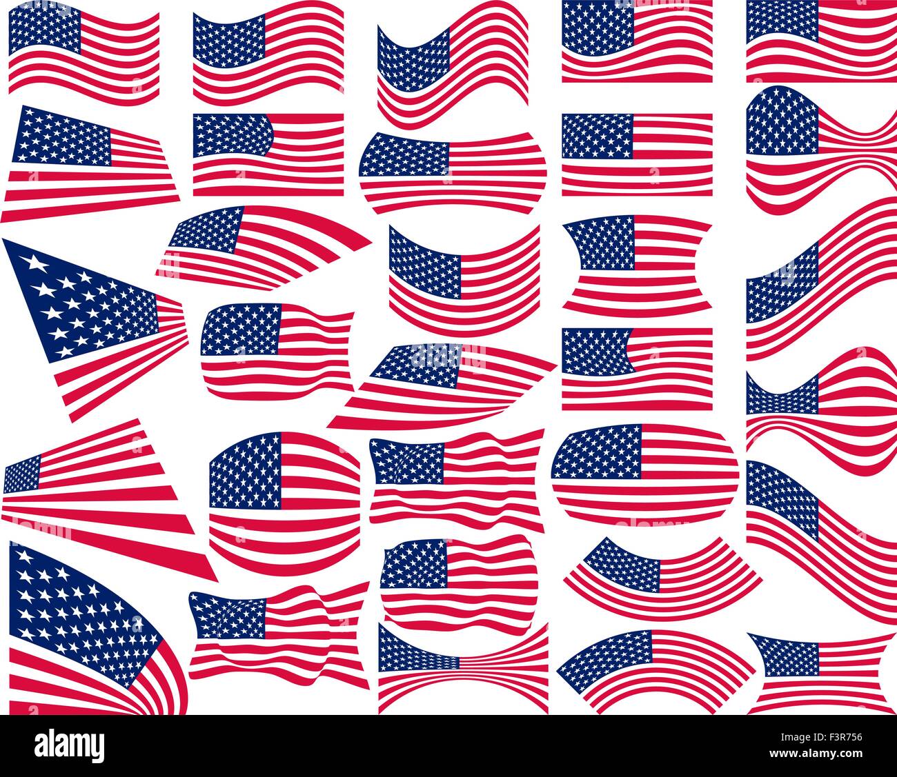 American Flag Collection Vector Art Stock Vector Image & Art - Alamy